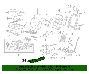 2022-2023 Chevrolet Black Driver Seat Adjuster Finish Cover 42738861 ...
