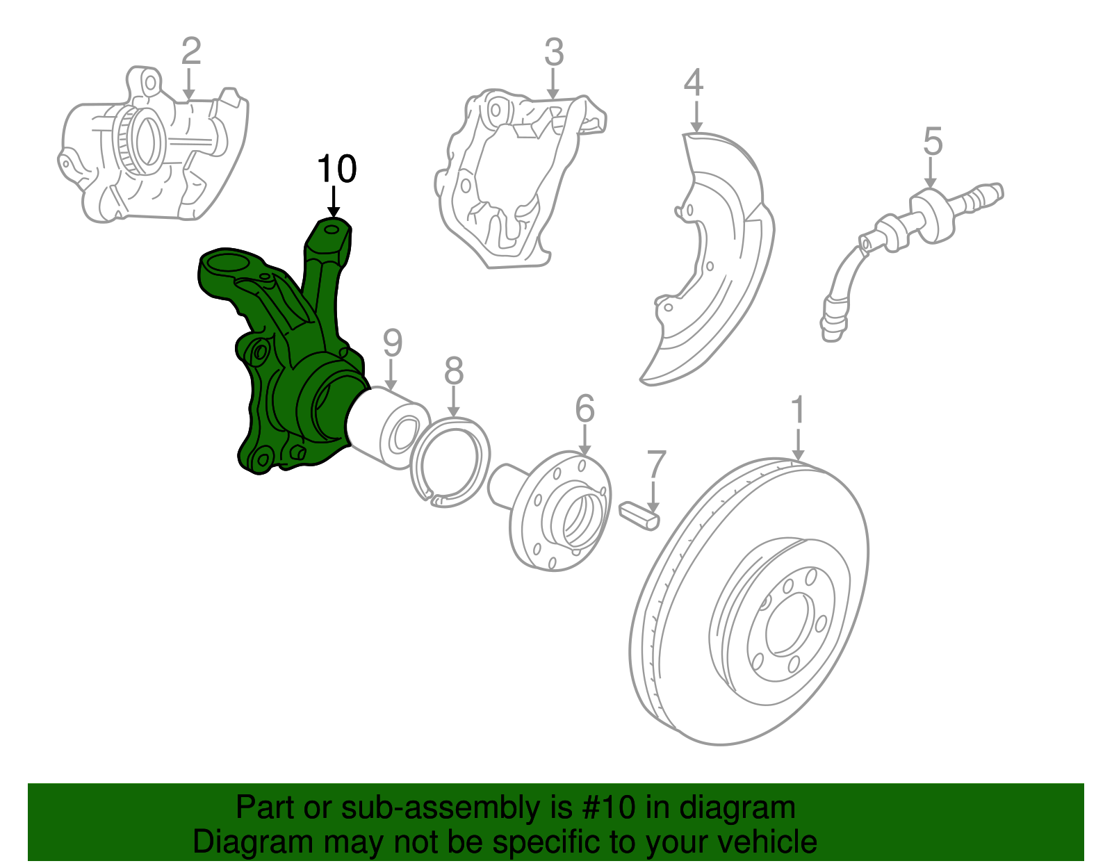 1993 Volkswagen EuroVan Knuckle 701-407-311-G | Wolfsburg Parts Direct