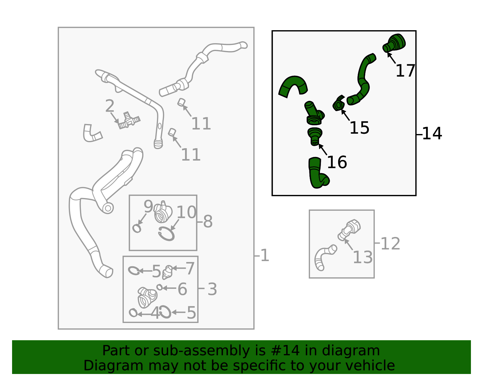 2019-2021 Volkswagen Hose Assembly 5QM-122-157-AD | BAM Wholesale Parts