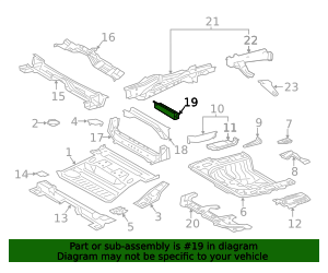 2021-2023 Toyota RAV4 Prime Floor Cross-Member 57653-F6010 | Toyota ...
