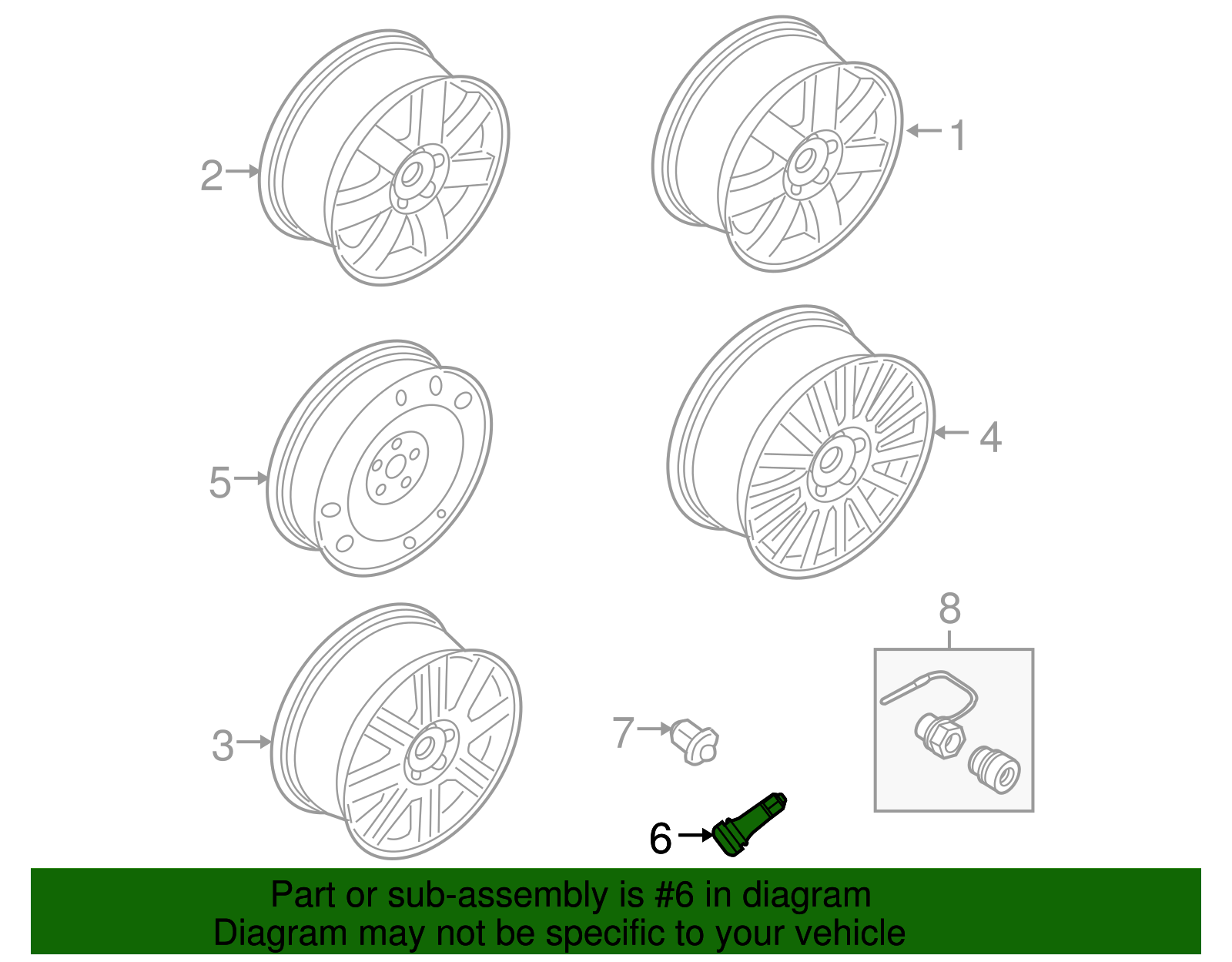 1998-2011 Ford Motorcraft™ Tire Valve Stem TPMS-88 | Varsity Ford