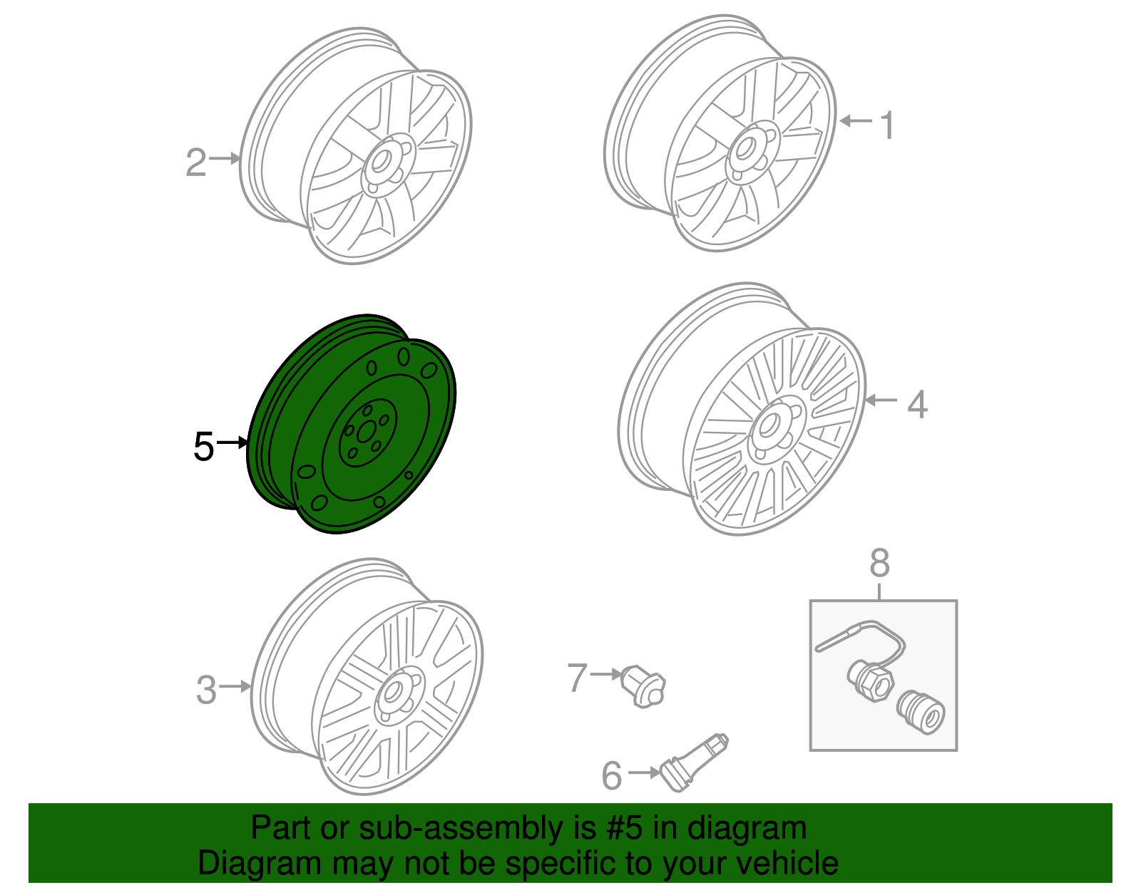 2005-2019 Ford Compact Spare 5G1Z-1007-AA | Retail Performance Auto Parts