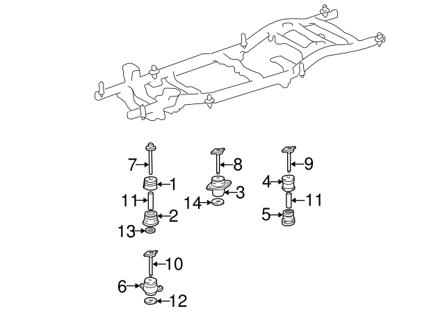 2005-2007 Toyota Sequoia Body Mount Cushion 52208-0C011 ...
