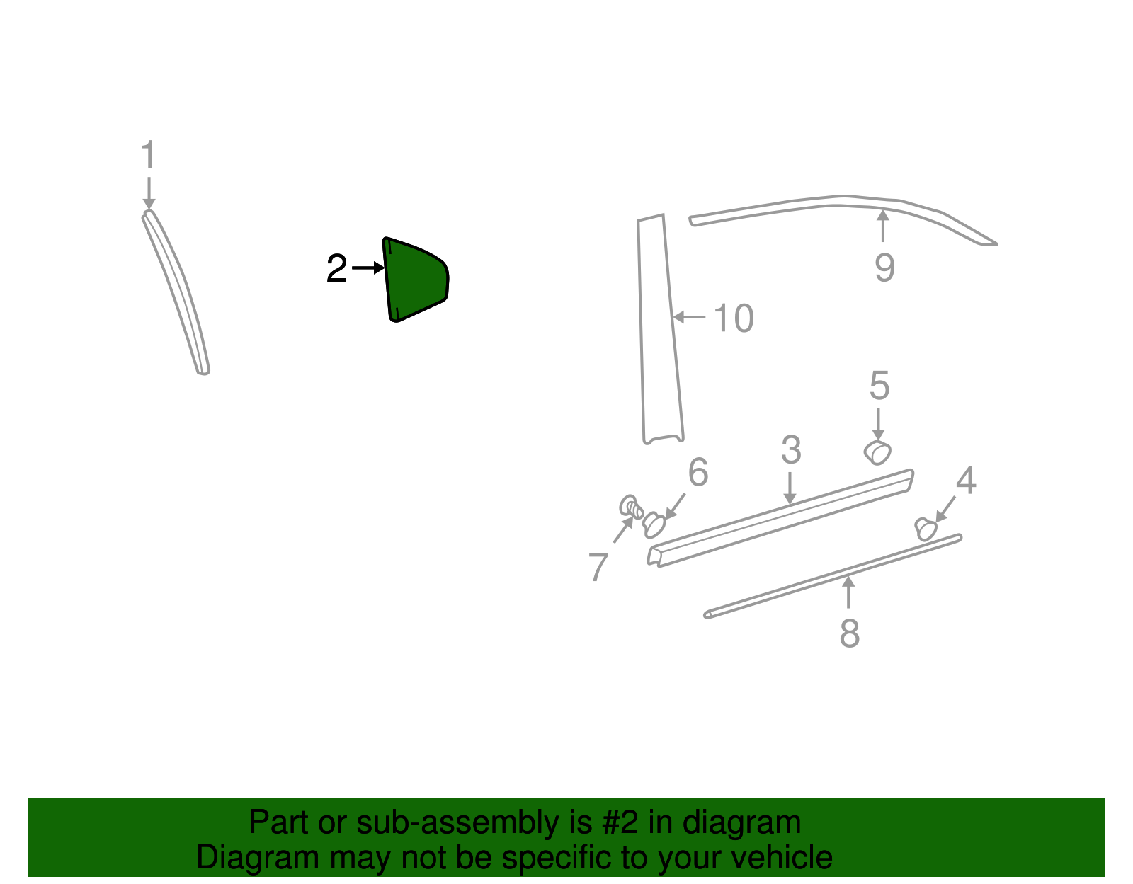 2002-2005 Hyundai Sonata Corner Molding 83840-3D020 | Hyundai Wholesale ...
