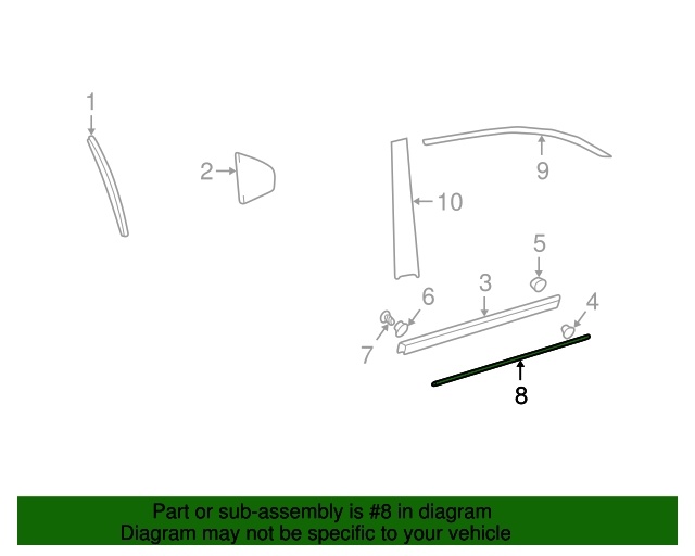 2002-2005 Hyundai Sonata Body Side Molding 87733-3D000 | OEM Parts Online
