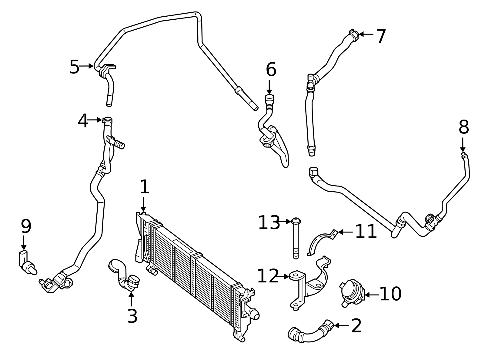 099-500-14-01-64 - Coolant Radiator Mercedes-Benz USA Parts