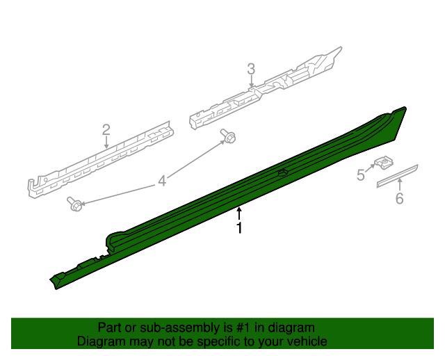 2013-2019 BMW Door sill cover, primed left 51-77-7-284-119 ...
