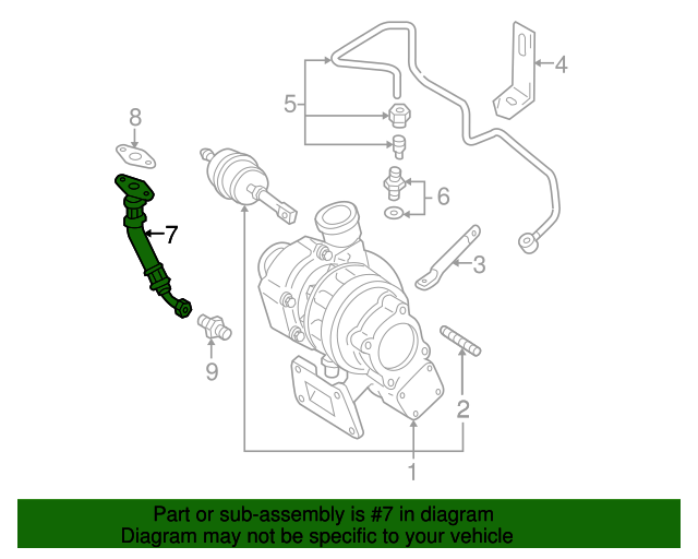 VOLKSWAGEN OEM Passat Turbo -Oil Return Line | Auto Parts