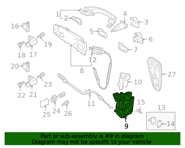 2011-2023 Volkswagen Door Lock Actuator Motor 5K1-837-015-J | vwpartscente