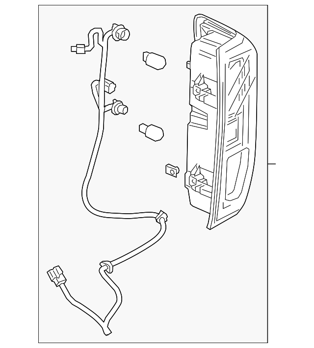 85115886 - Rear Passenger Side Stop Lamp - 2019-2023 GMC Sierra 1500 ...