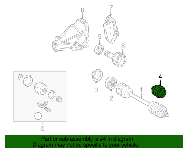124-357-01-91 - Boot 1987-2002 Mercedes-Benz | Mercedes-Benz USA Parts