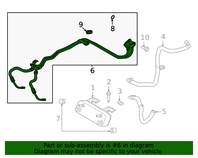 2021-2023 Ford Bronco Cooler Pipe MB3Z-7R081-A | OEM Parts Online