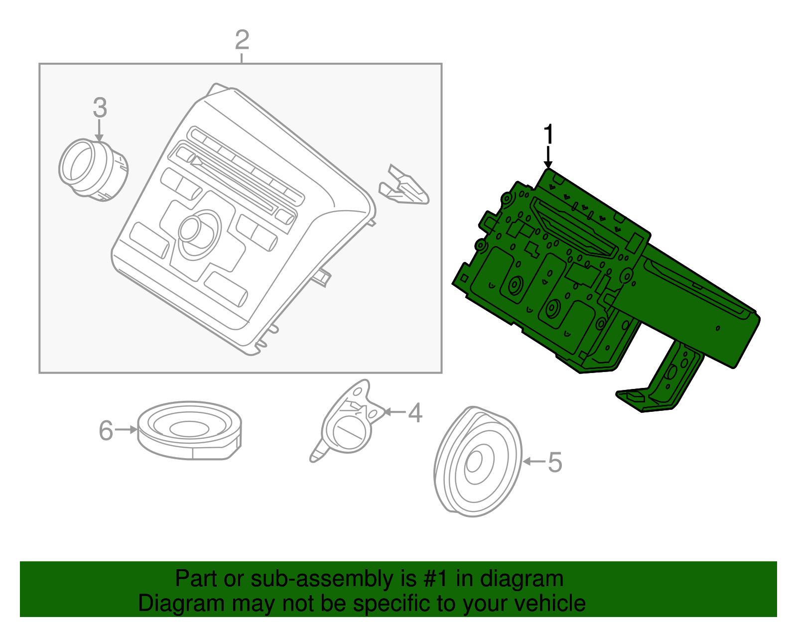 39171-TT1-A41 - 2013 Honda Civic - Audio Unit Assembly Base (Alpine ...