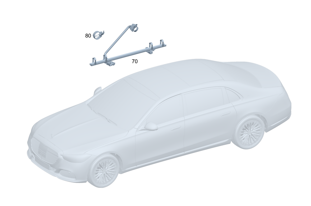 000-840-09-00 - 2021-2023 Mercedes-Benz AMG Roof Box Black Comet Grey ...