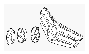 204-880-21-83-9776 - Grille Assembly - 2012-2015 Mercedes-Benz ...