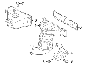 28510-2GBA0 - Catalytic Converter With Integrated Exhaust Manifold 2016 ...