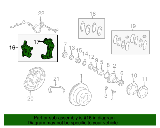 1998-2007 Toyota Land Cruiser Caliper 47750-60101 | Toyota Parts Center