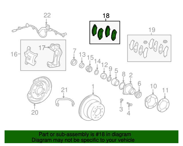 Genuine Toyota OEM Rear Brake Pad Set 04466-60020 | 1993-1997 Land ...