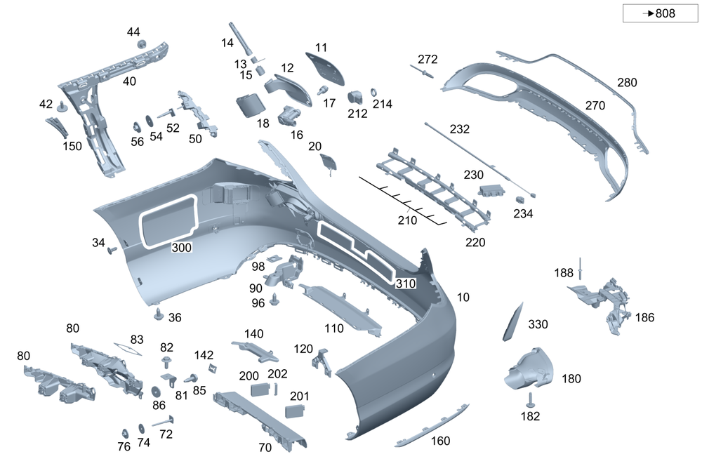 2015-2018 Mercedes-Benz Trim, Bumper 205-885-94-00 | Mercedes-Benz Parts