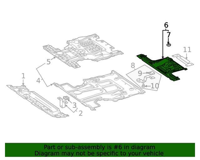 167-520-08-00 - Radiator Support Splash Shield 2020-2023 Mercedes-Benz ...