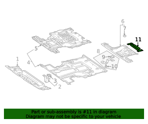 167-524-23-00 - Radiator Support Splash Shield Bracket 2020-2023 ...