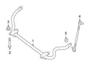 204-323-24-65 - Suspension Stabilizer Bar 2008-2015 Mercedes-Benz C 63 ...