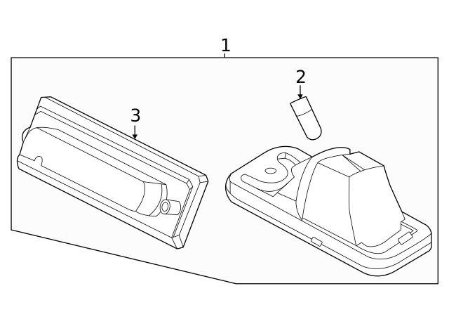 92501-S8010 - License Plate Light Assembly 2020-2023 Hyundai Palisade ...