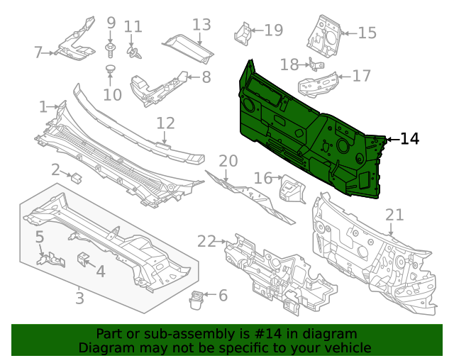 LJ9Z-5801760-A - Upper Dash Panel 2021-2024 Ford Mustang Mach-E ...