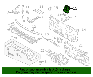 LJ9Z-58016B28-A - Upper Dash Panel Reinforcement 2021-2024 Ford Mustang ...