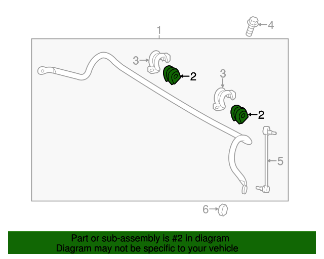 Genuine Stabilizer Bar Bushing for 2017-2022 Hyundai | Part# 54813 ...