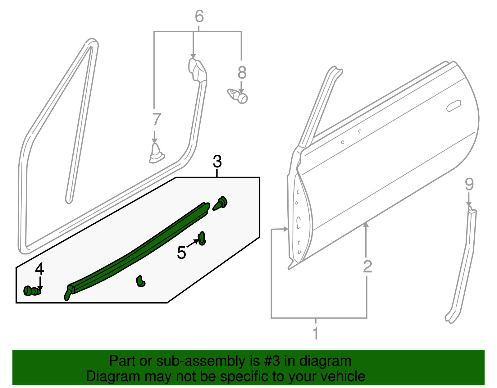 NA0159810F - OEM NEW 1990-05 Mazda Miata Left Outer Window Glass ...