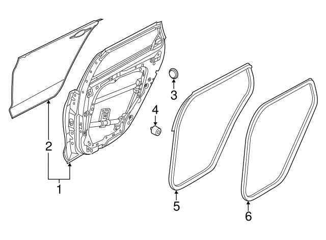 2018-2020 Hyundai Elantra GT Door Weather-Strip 83140-G3000 | OEM Parts ...