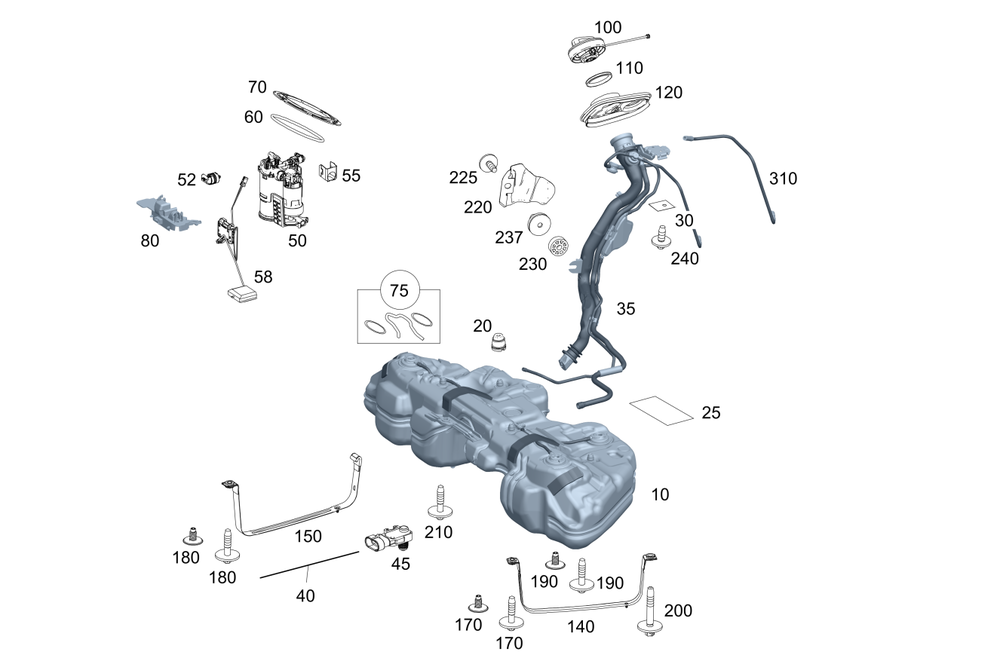 205-540-00-17 - Fuel Level Sensor 2008-2023 Mercedes-Benz | Mercedes ...