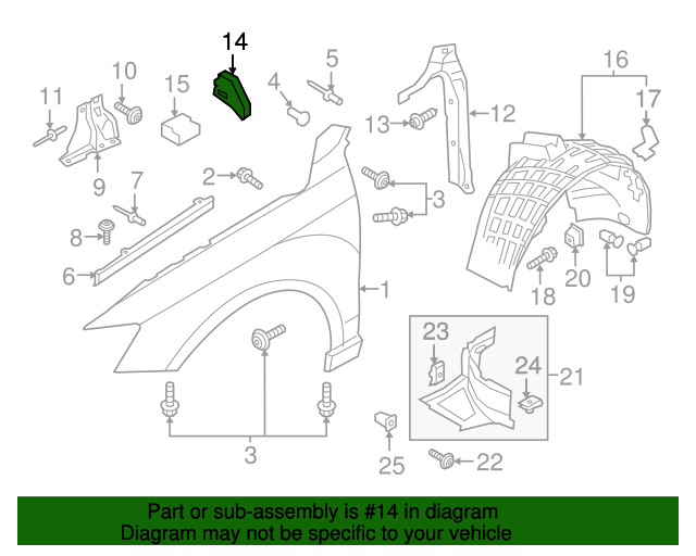 2015-2018 Audi Protect Strip 8U0-821-197 | Genuine Audi Parts