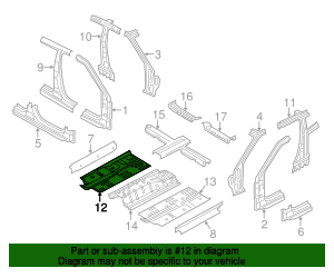 2014-2017 Hyundai Veloster Floor Pan 65120-2V011 | OEM Parts Online