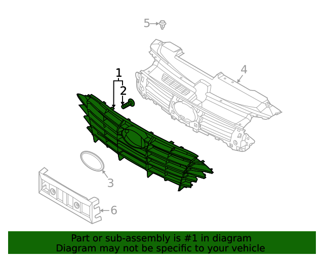 Genuine Grille Assembly for 2020-2023 Hyundai Sonata | Part# 86350 ...