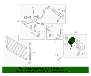97643-D3300 - A/C Compressor Clutch Pulley - 2017-2018 Hyundai | World ...