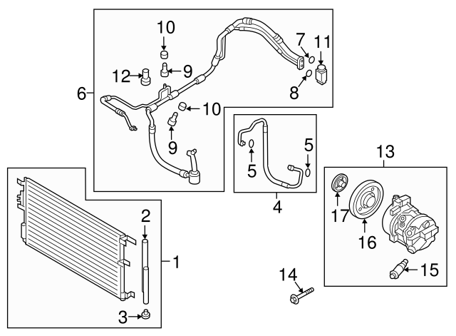 2016-2018 Hyundai Tucson Condenser 97606-D3010 | HyundaiParts.Online