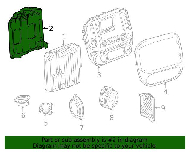 2019-2020 GM Mount Bracket 84638227 | GMPartsDirect.com