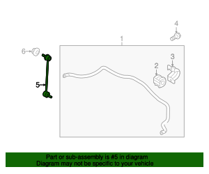 2011-2015 Hyundai Sonata Suspension Stabilizer Bar Link Kit 54830-2T000 ...