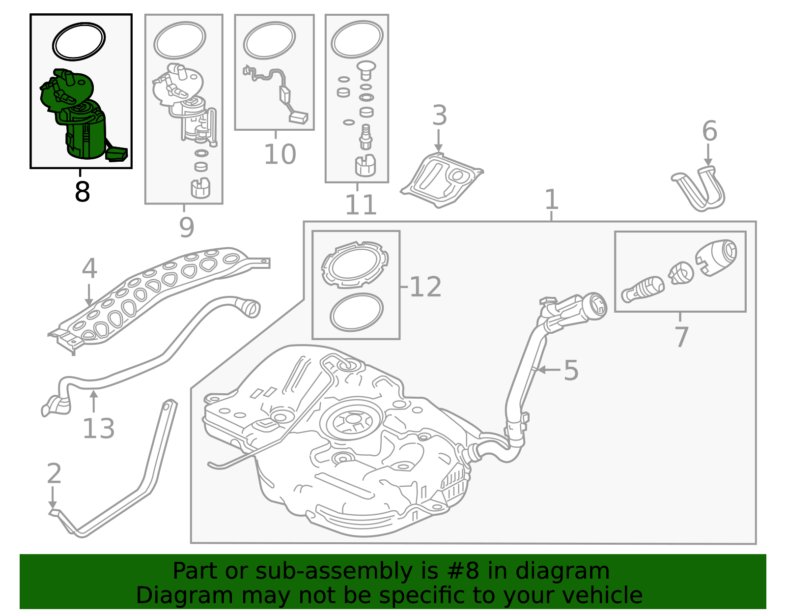 17045-TGH-315 - Module Set Fuel Pump - 2020 Honda Civic | Genuine Honda ...