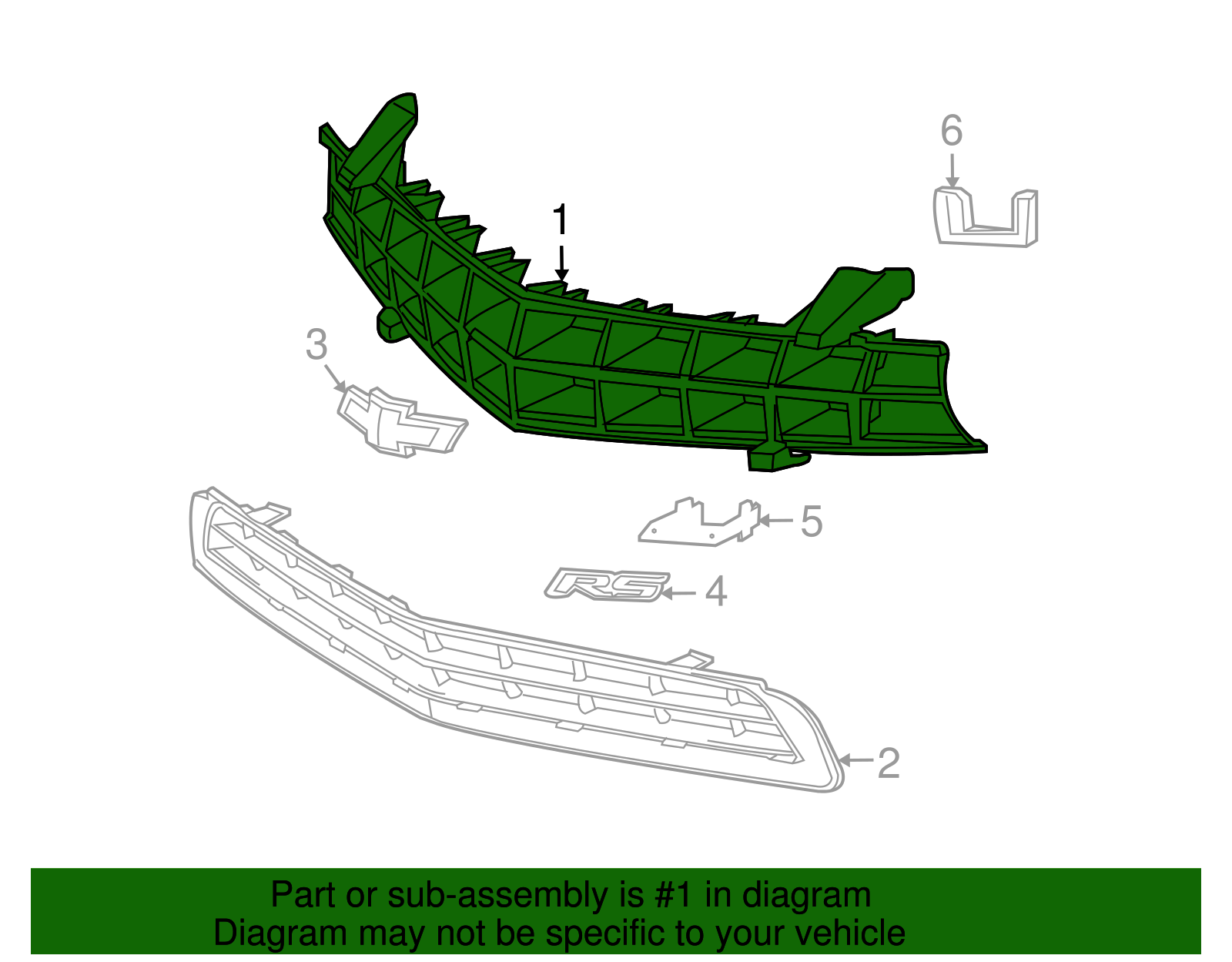 2014-2015 Chevrolet Camaro Front Upper Grille 22829516 | Shop Matick ...