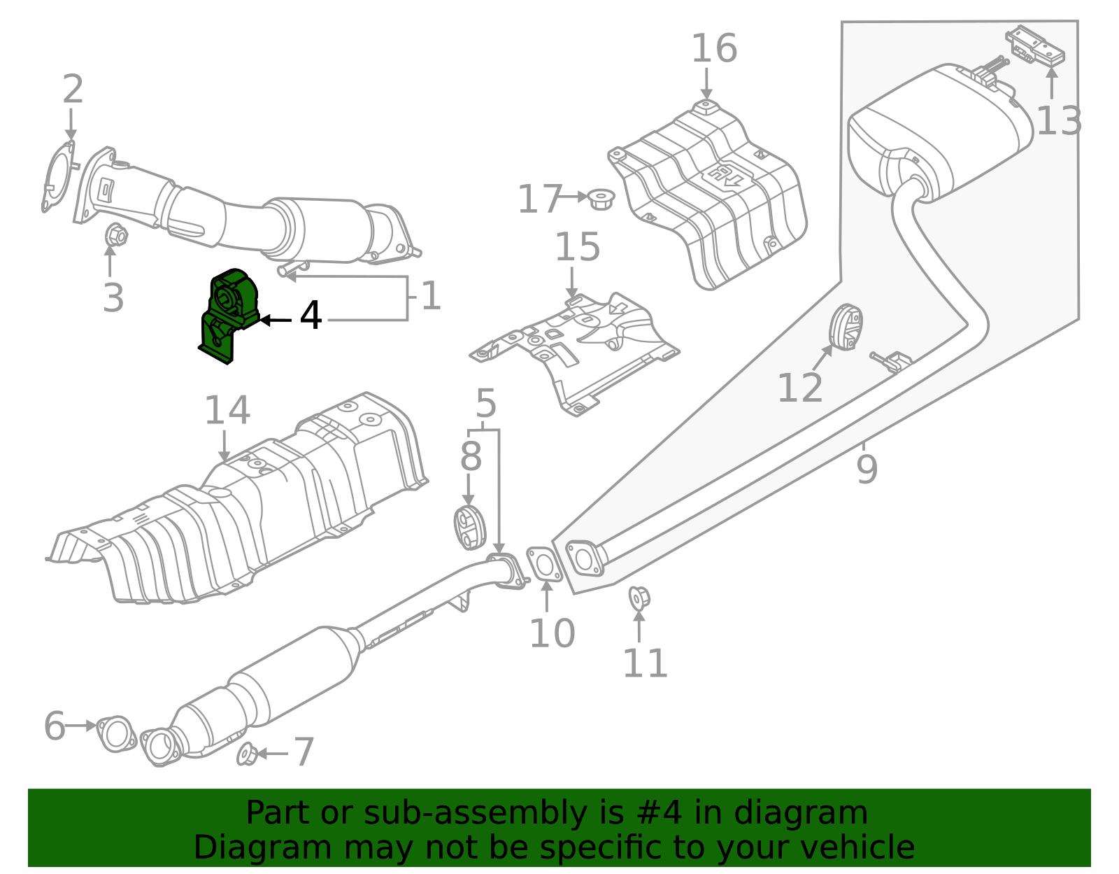 28780-L1000 - Front Muffler Hanger 2021-2024 Kia | Kia.Parts Store