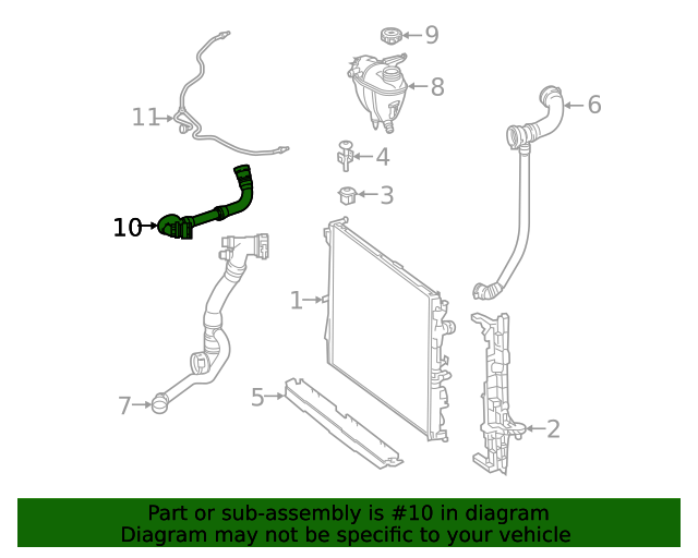 222-501-64-00 - Reservoir Hose 2018-2021 Mercedes-Benz S 63 AMG ...