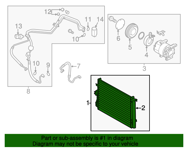 97606-2K000AS - Condenser 2010-2011 Kia Soul | Kia.Parts Store