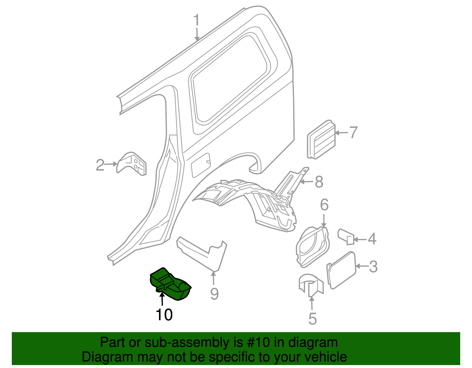 2005-2015 Nissan Xterra Air Deflector 93883-EA000 | Nissan Parts Central