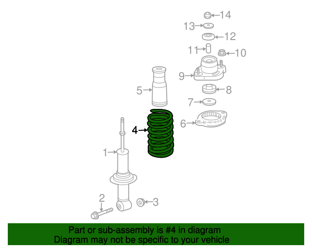2016-2020 Mitsubishi Coil Spring 4140A493 | Mitsubishi Parts Warehouse
