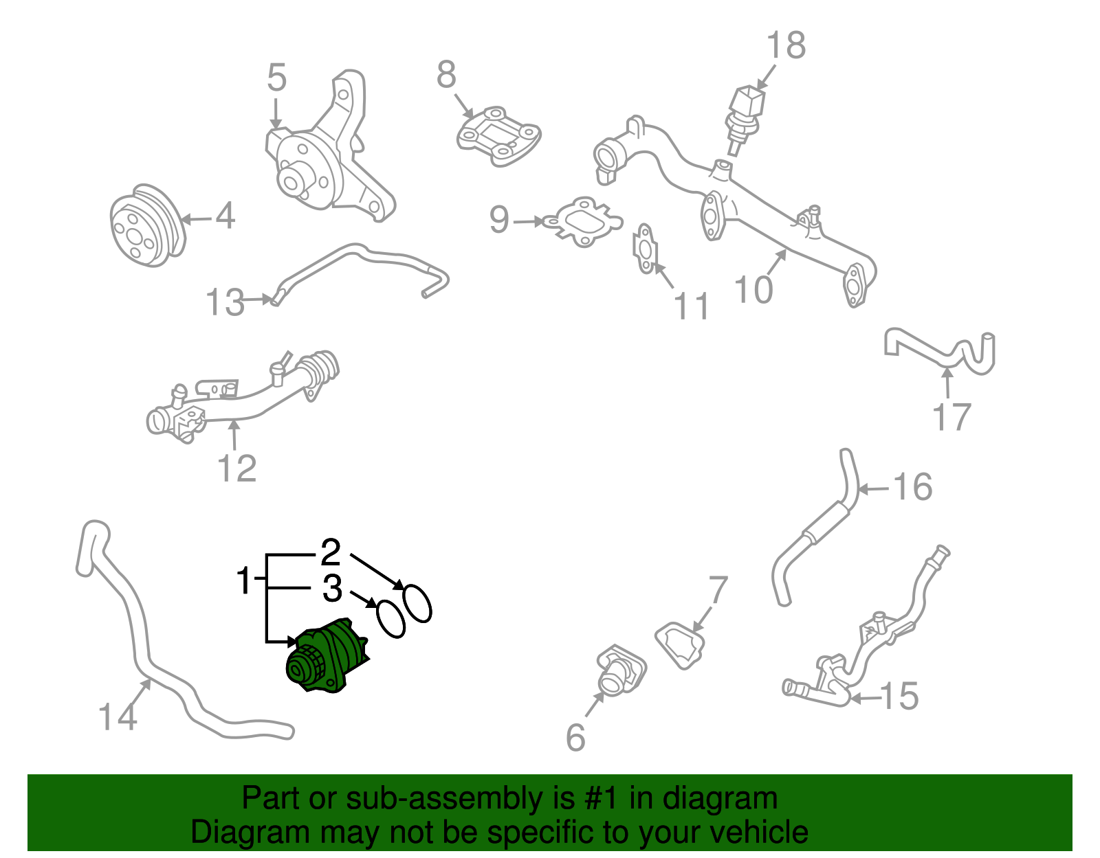2002-2007 Nissan Water Pump B1010-AL50B | Bill Kay Nissan Parts