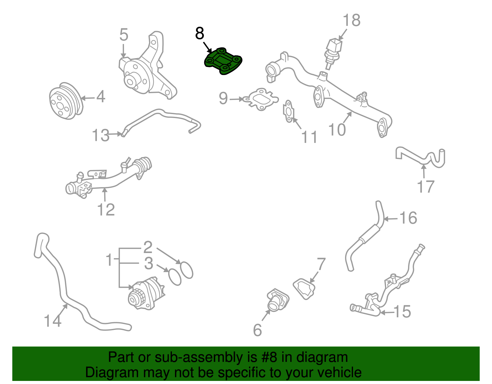2003-2007 Nissan 350Z Water Outlet 11060-AE200 | Nissan Parts Central