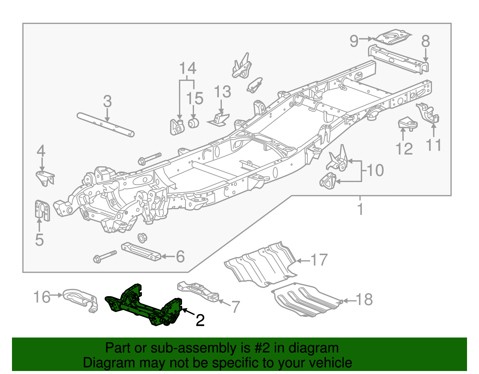 84339691 - Front Half Frame 2011-2019 GM | Chevrolet Parts Direct